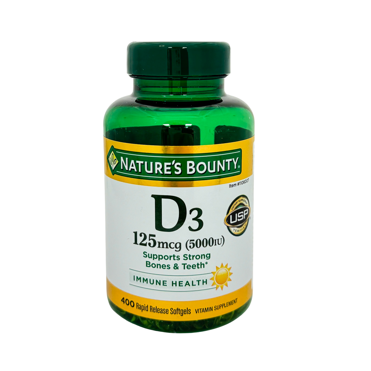 Nature's Bounty D3 5000 IU 400 Rapid Release Softgels