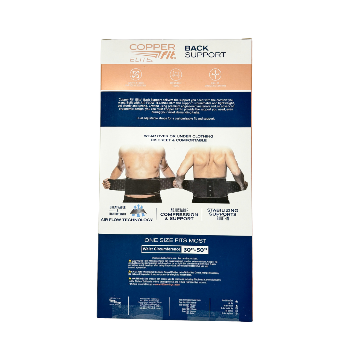 Copper Fit Elite Back Support - One Size Fits Most