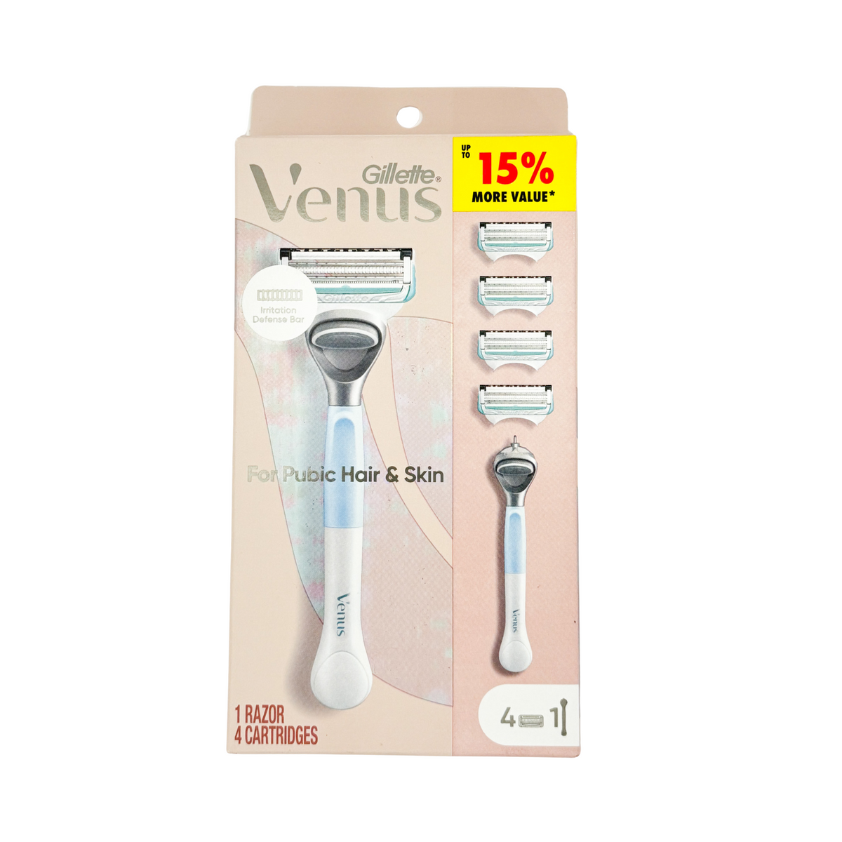 Gillette Venus for Pubic Hair & Skin 1 Razor 4 Cartridges