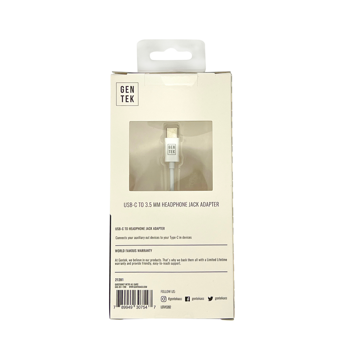 Gen Tek USB C to Headphone Jack Adapter