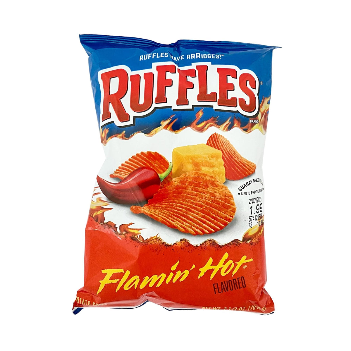Ruffles Flamin Hot Potato Chips 2 1/2 oz