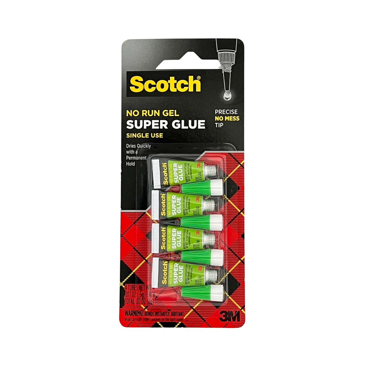 Scotch Single-Use Super Glue Gel Tubes 4 ct