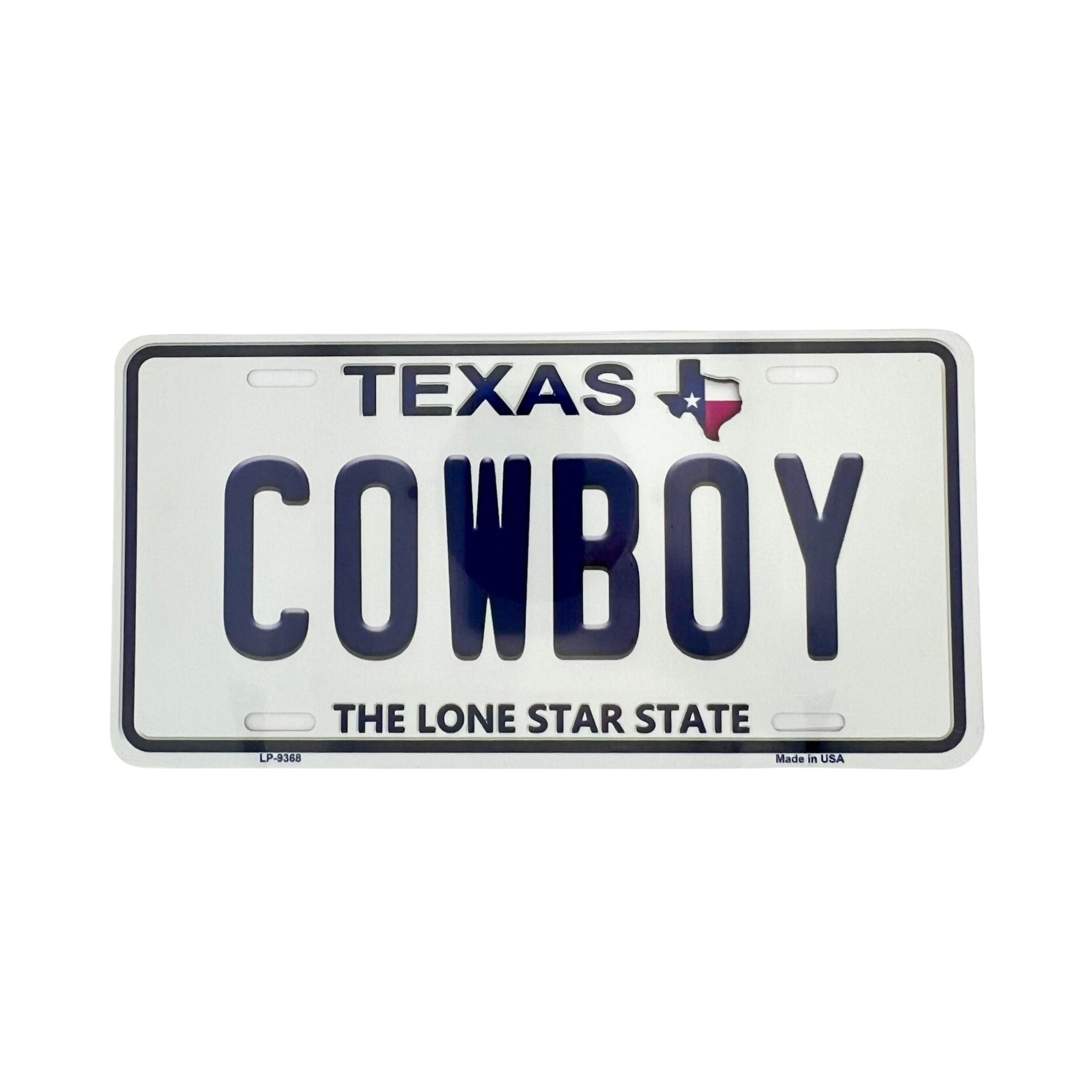 Texas - Cowboy - The Lone Star State License Plate
